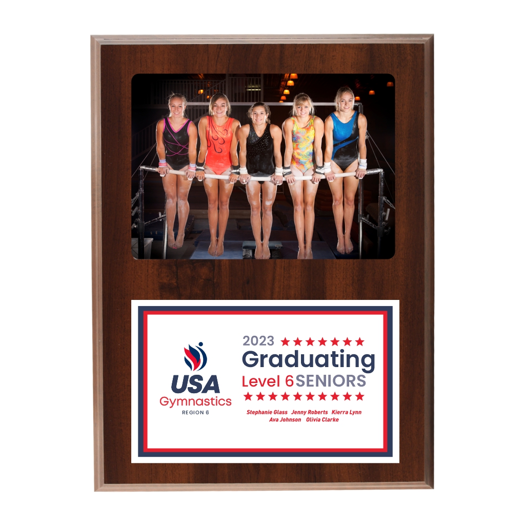 Official USA Gymnastics Slide-In Photo Plaque | A-1 Awards, Inc.